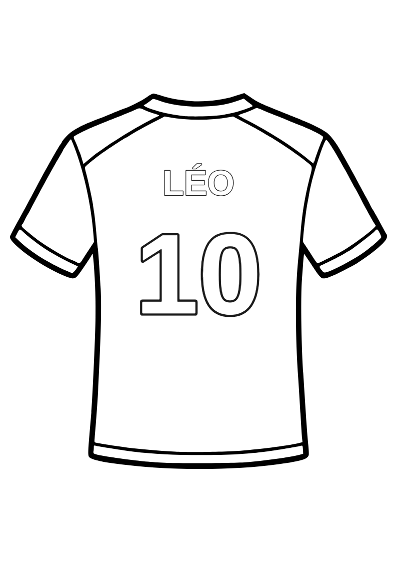 Coloriage Fête des Pères - Coloriage Fête des Pères – Maillot de foot ...